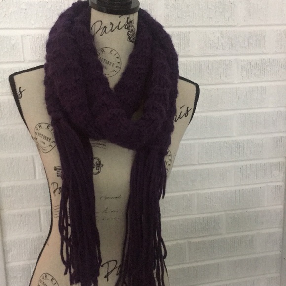 Jessica Simpson | Accessories | Extra Long Skinny Purple Yarn Scarf ...